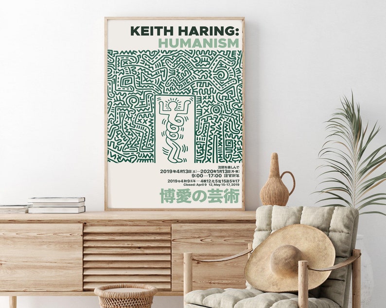 Keith Haring 'humanism' Poster Pop Art Print Modern - Etsy