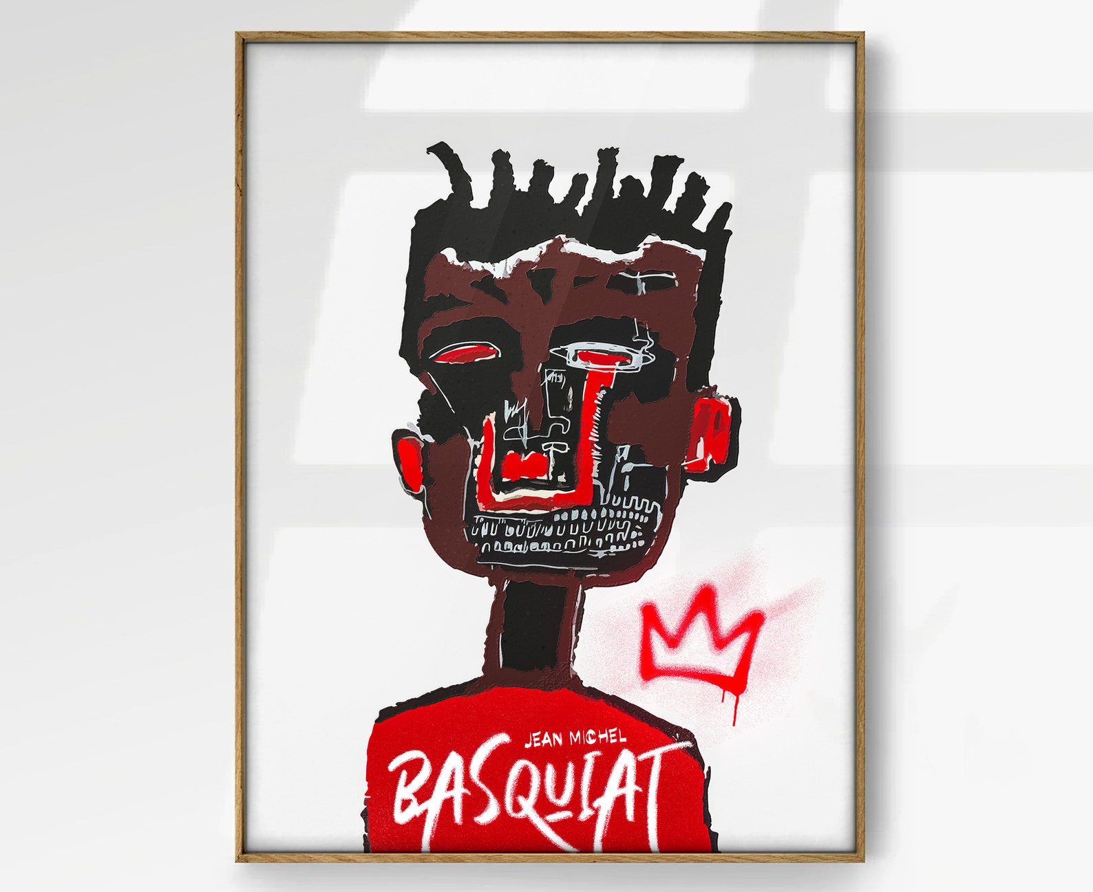Basquiat Print, Basquiat Crown Print, Street Art, Graffiti Wall Art ...