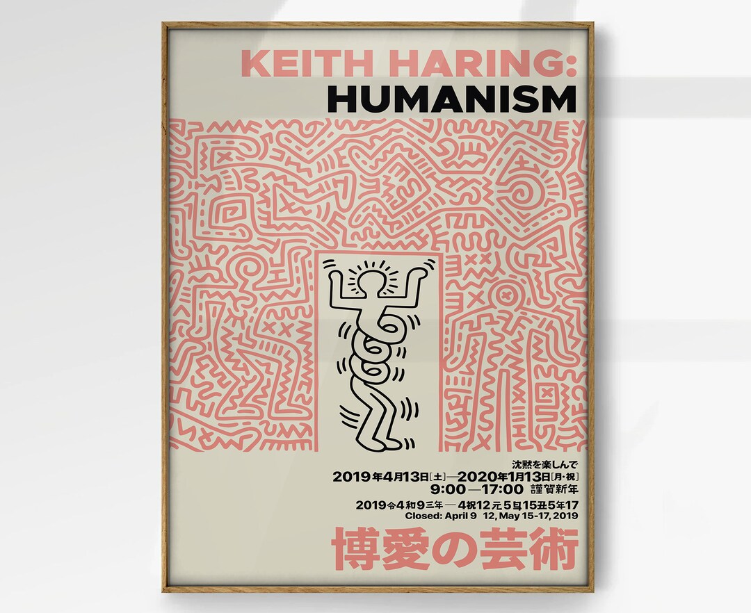 Keith Haring 'humanism' Poster, Pop Art Print, Modern Artwork, Famous ...