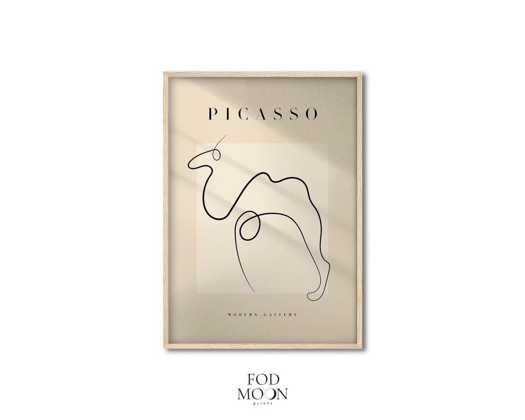 Pablo Picasso Camel Sketch Art, Abstract Art Print, Modern Wall Art ...