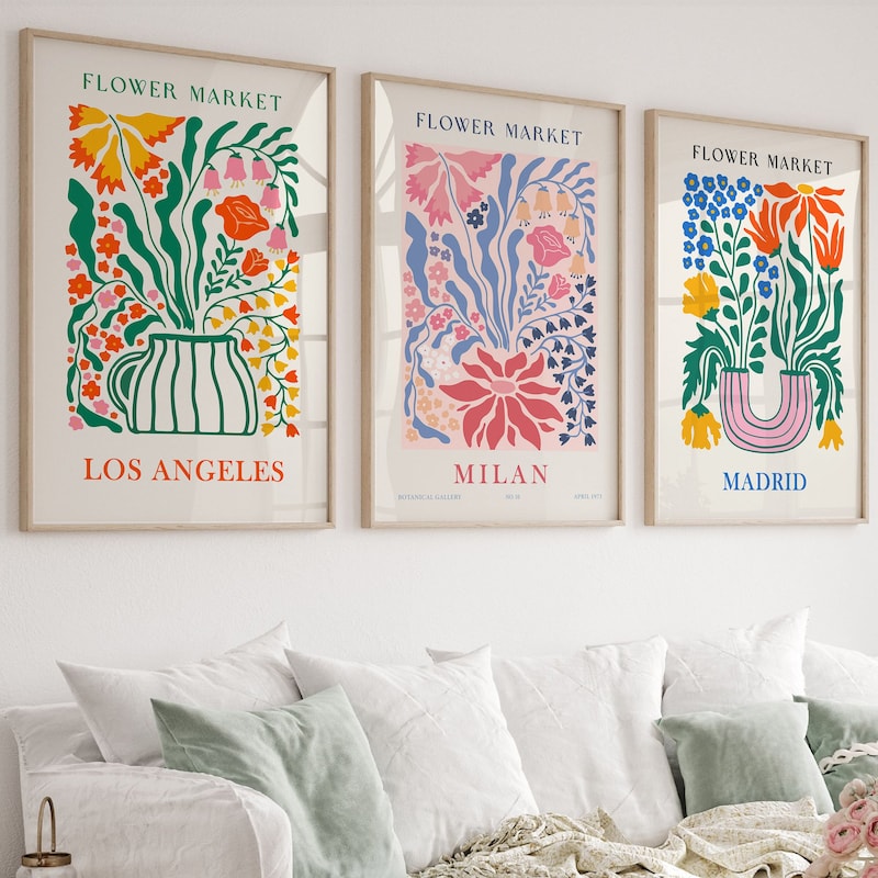 Flower Market Print - Etsy