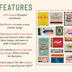 CUSTOM MATCHBOOK ART | Personalized Digital Matchbox Gift | Large ...
