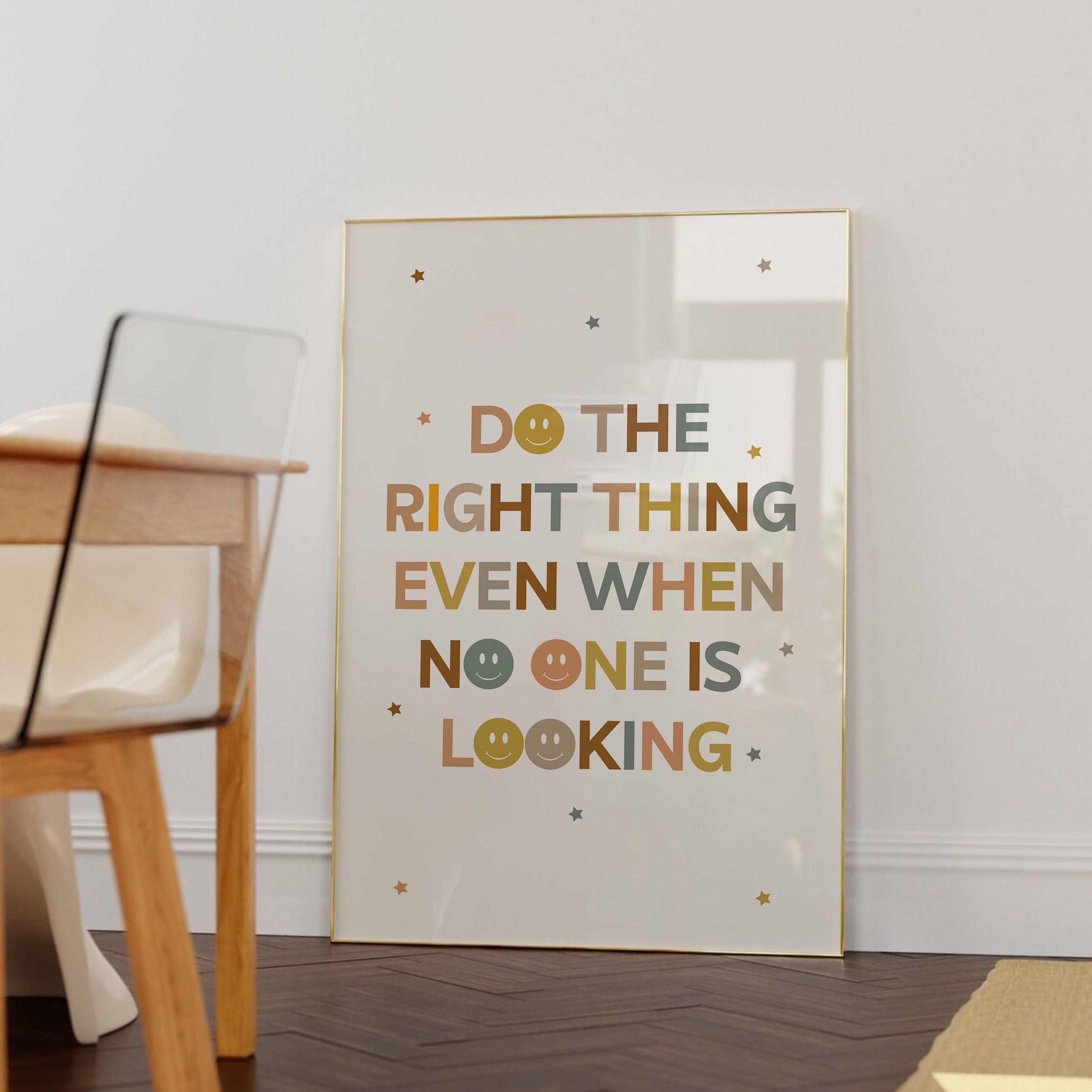 Do the Right Thing Poster, Positive Affirmations Wall Art, Affirmations ...