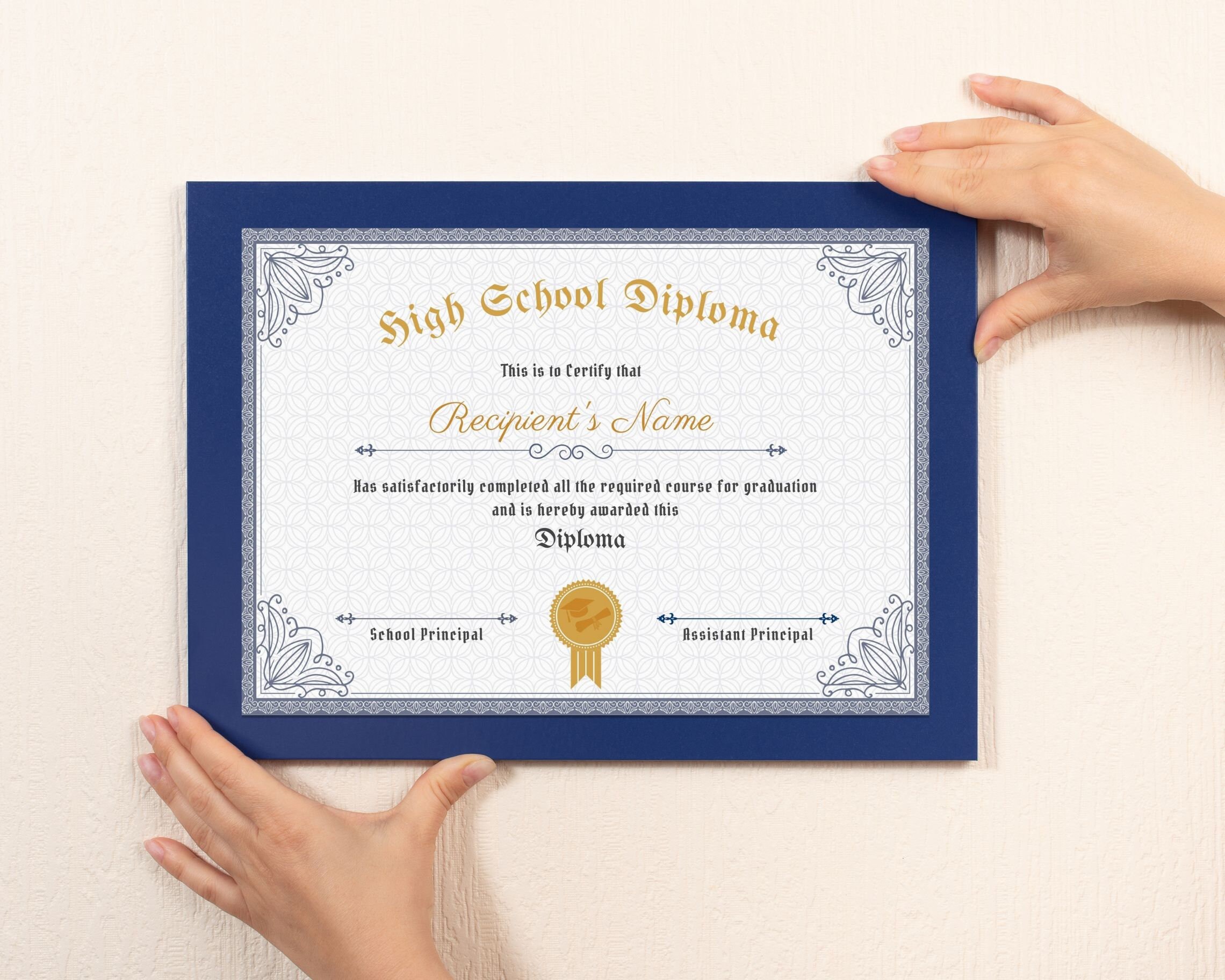 Editable Homeschool Diploma Template: High School Certificate (PDF) - Etsy