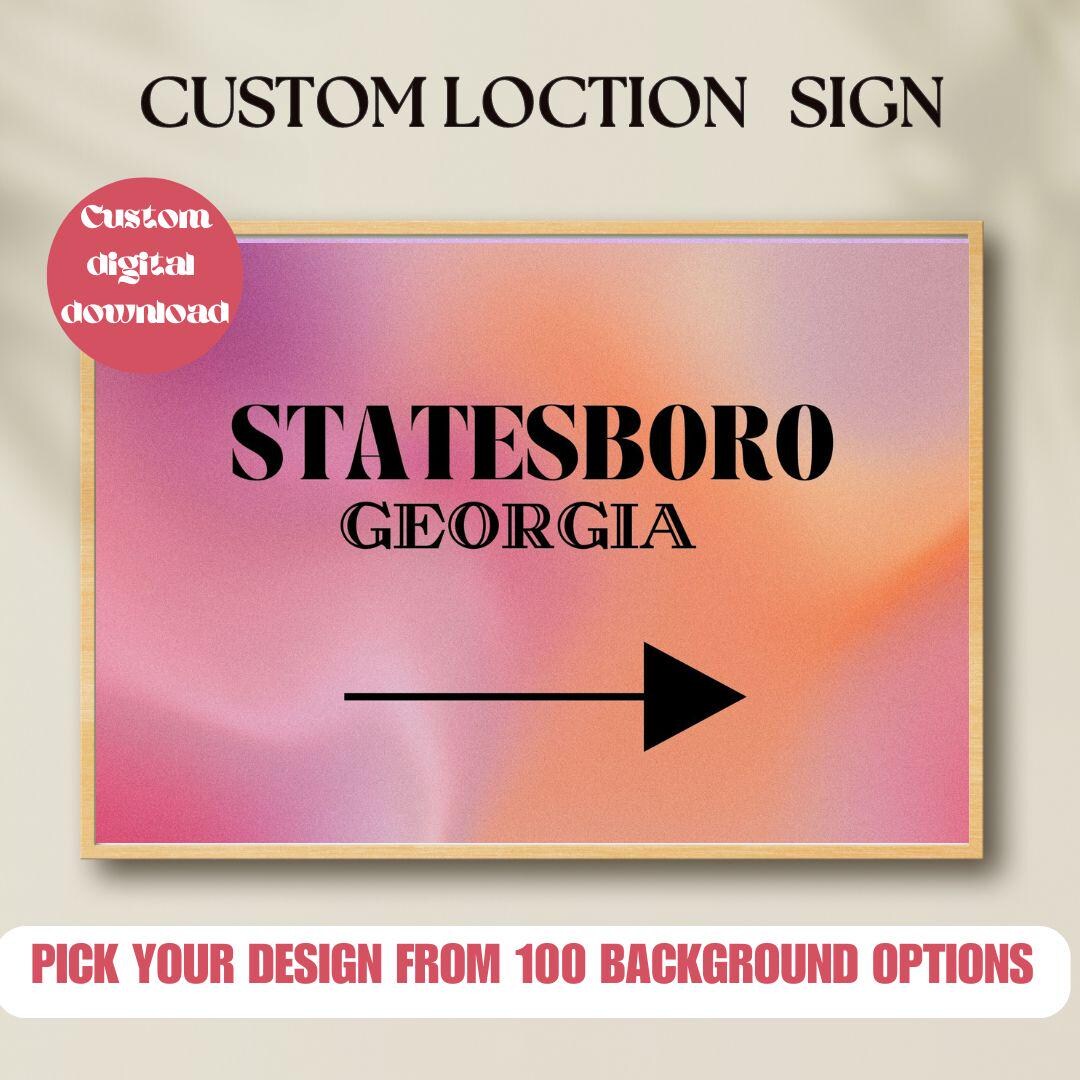 Personalized Location Sign: Preppy Dorm Decor (digital Download) - Etsy