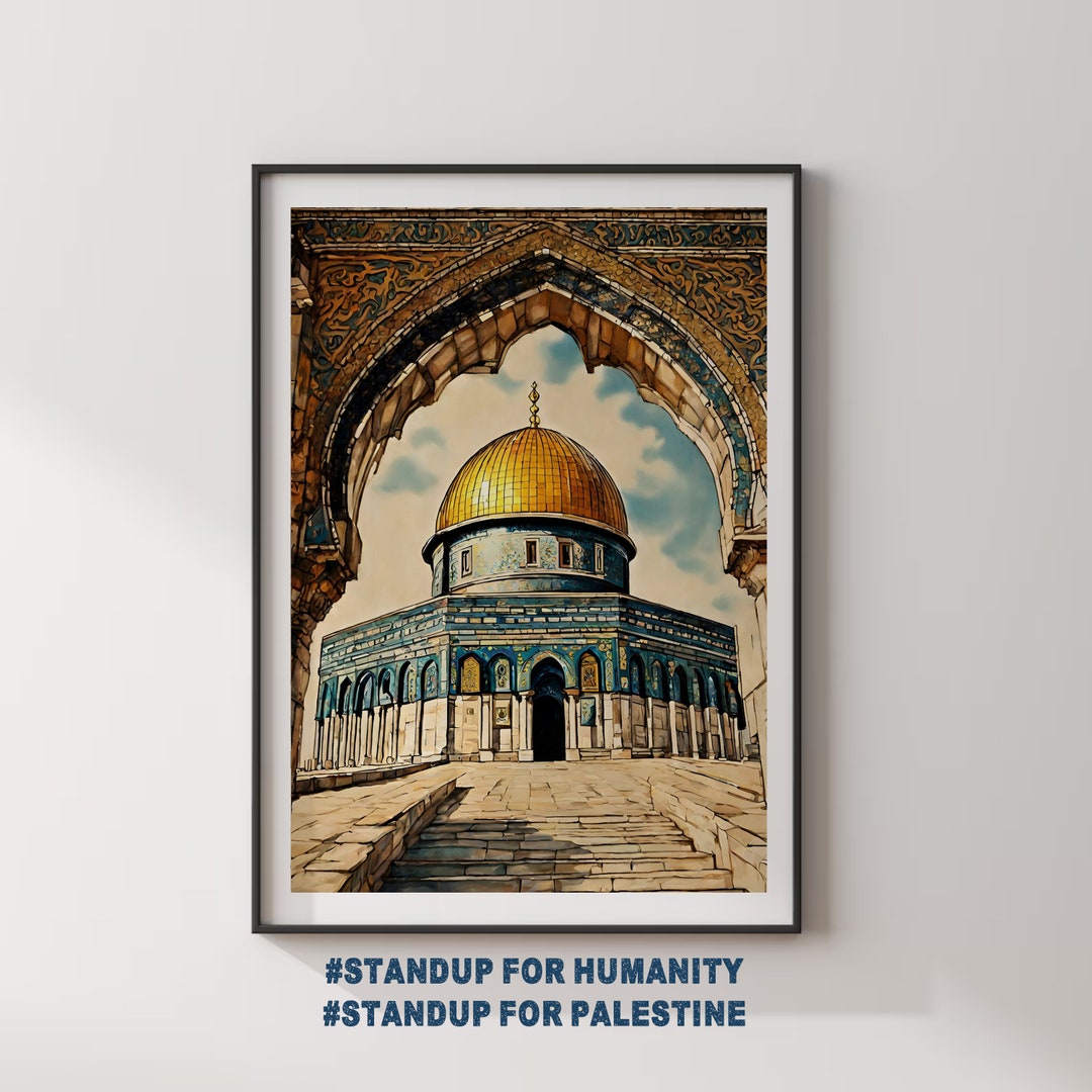 Masjid Al-aqsa Painting, Palestine Painting, Palestine Wall Art ...
