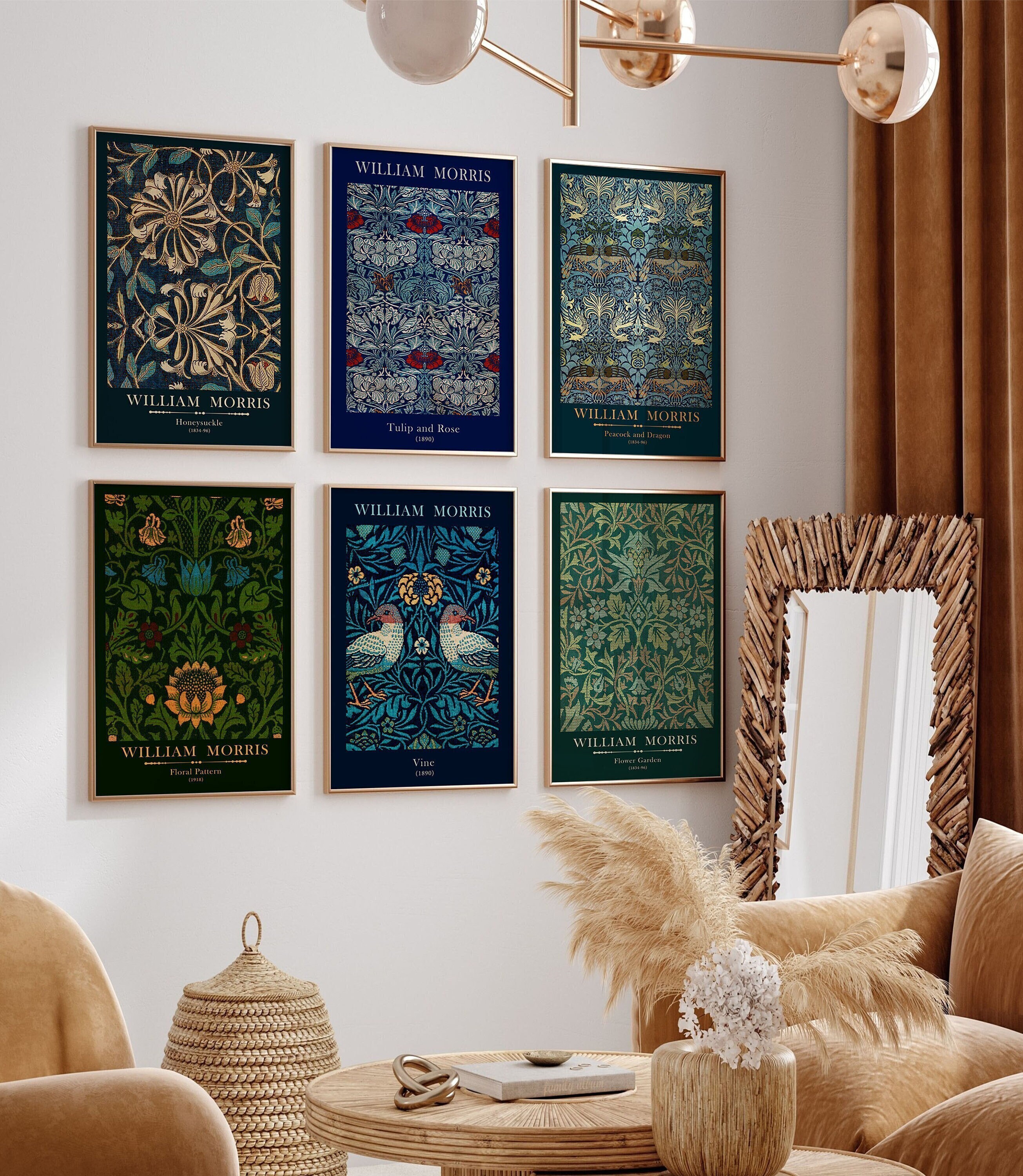William Morris Printable Wall Art Set, Morris Print Set of 6, Art ...