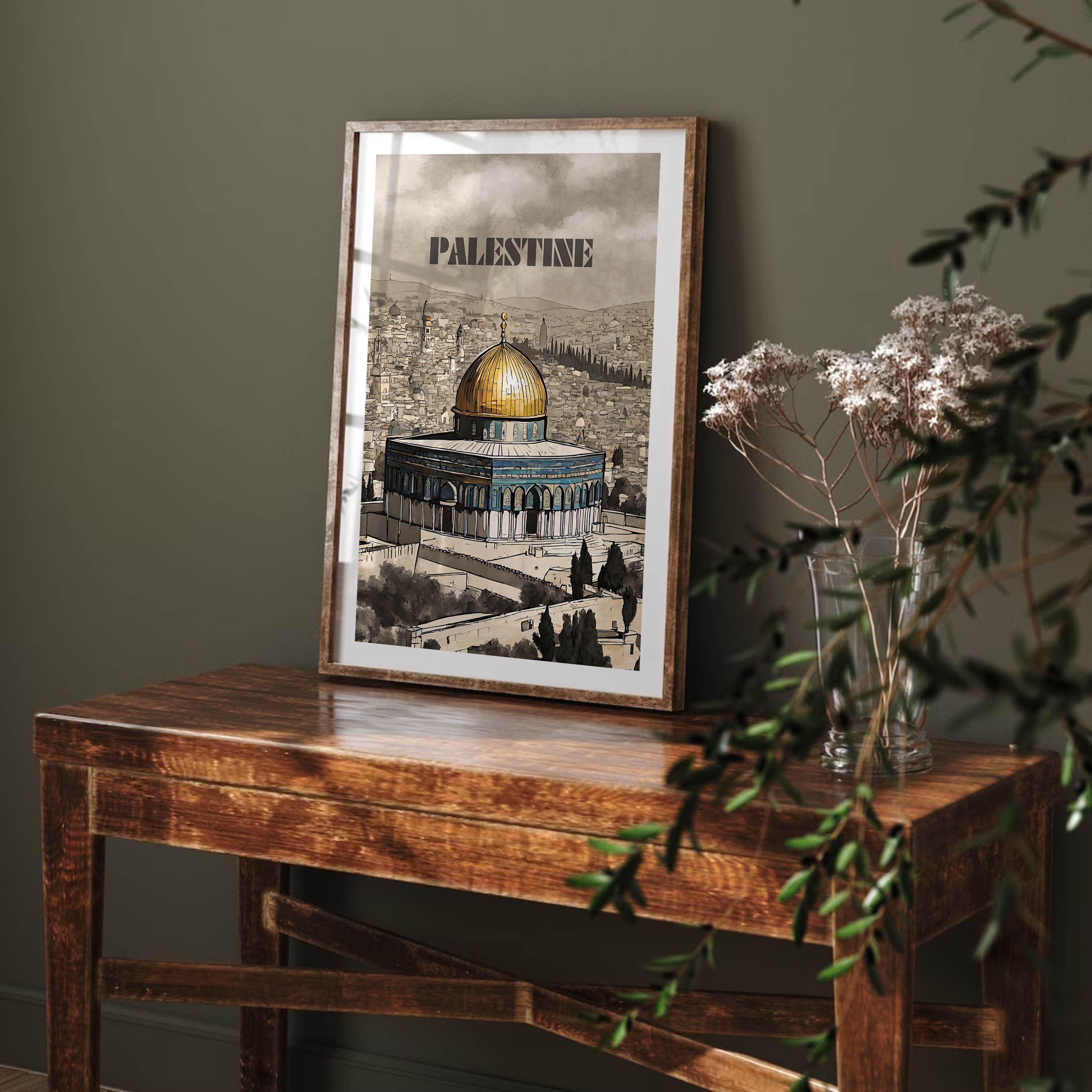 Masjid Al-aqsa Painting, Palestine Painting, Palestine Wall Art ...