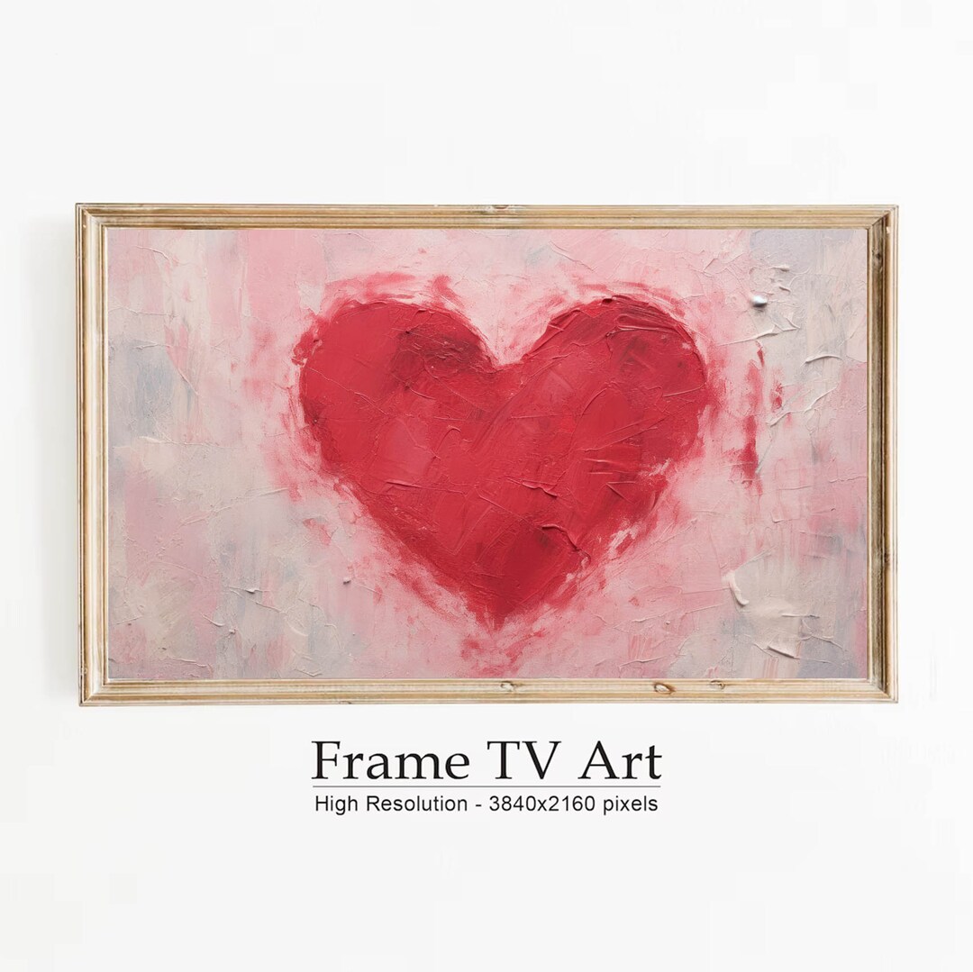 Valentine's Day FRAME TV Art | Valentine Hearts Frame Tv Art | Abstract ...