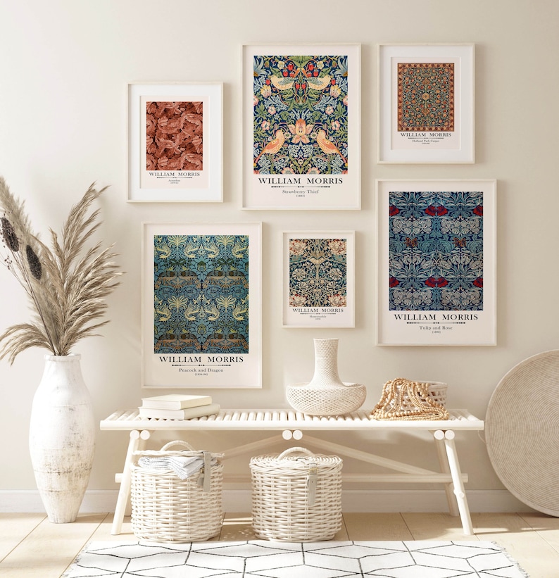 William Morris Printable Wall Art Set, Morris Print Set of 6, Art ...