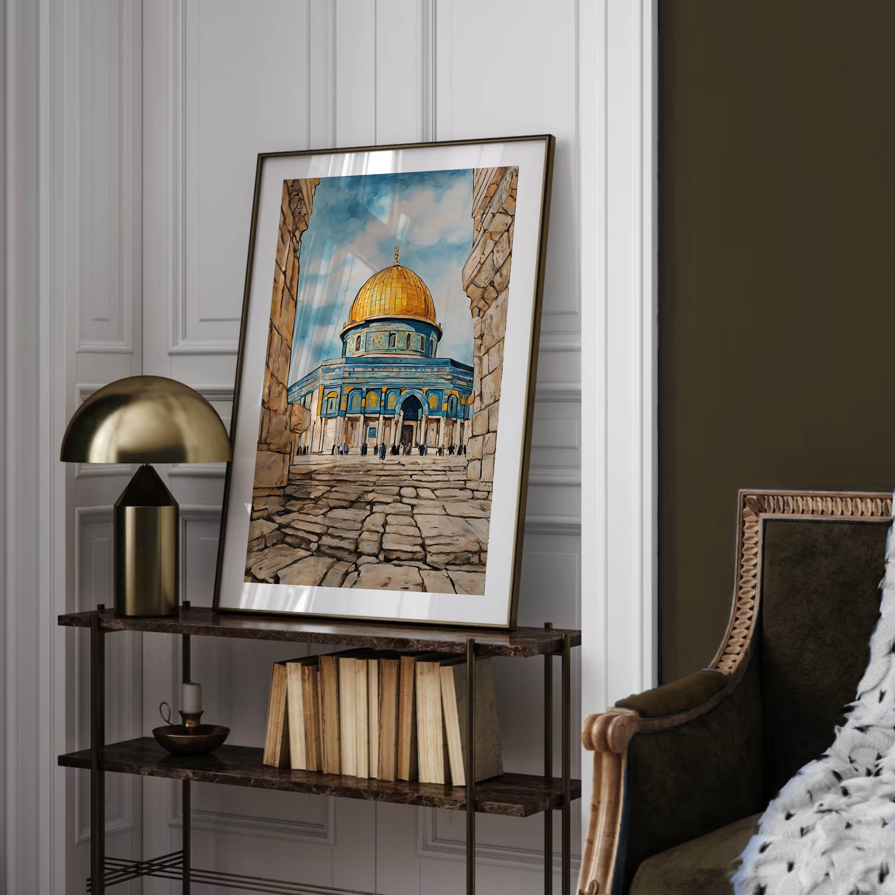 Masjid Al-aqsa Watercolor Painting, Palestine Painting, Palestine Wall ...
