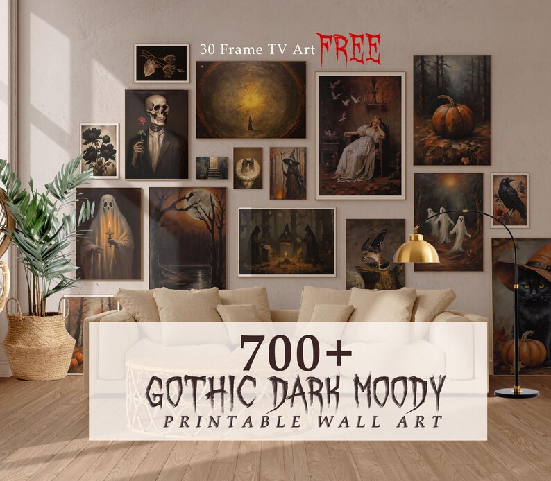 Mega Bundle Set of 800+ Prints, Dark Academia Decor, Moody Dark ...