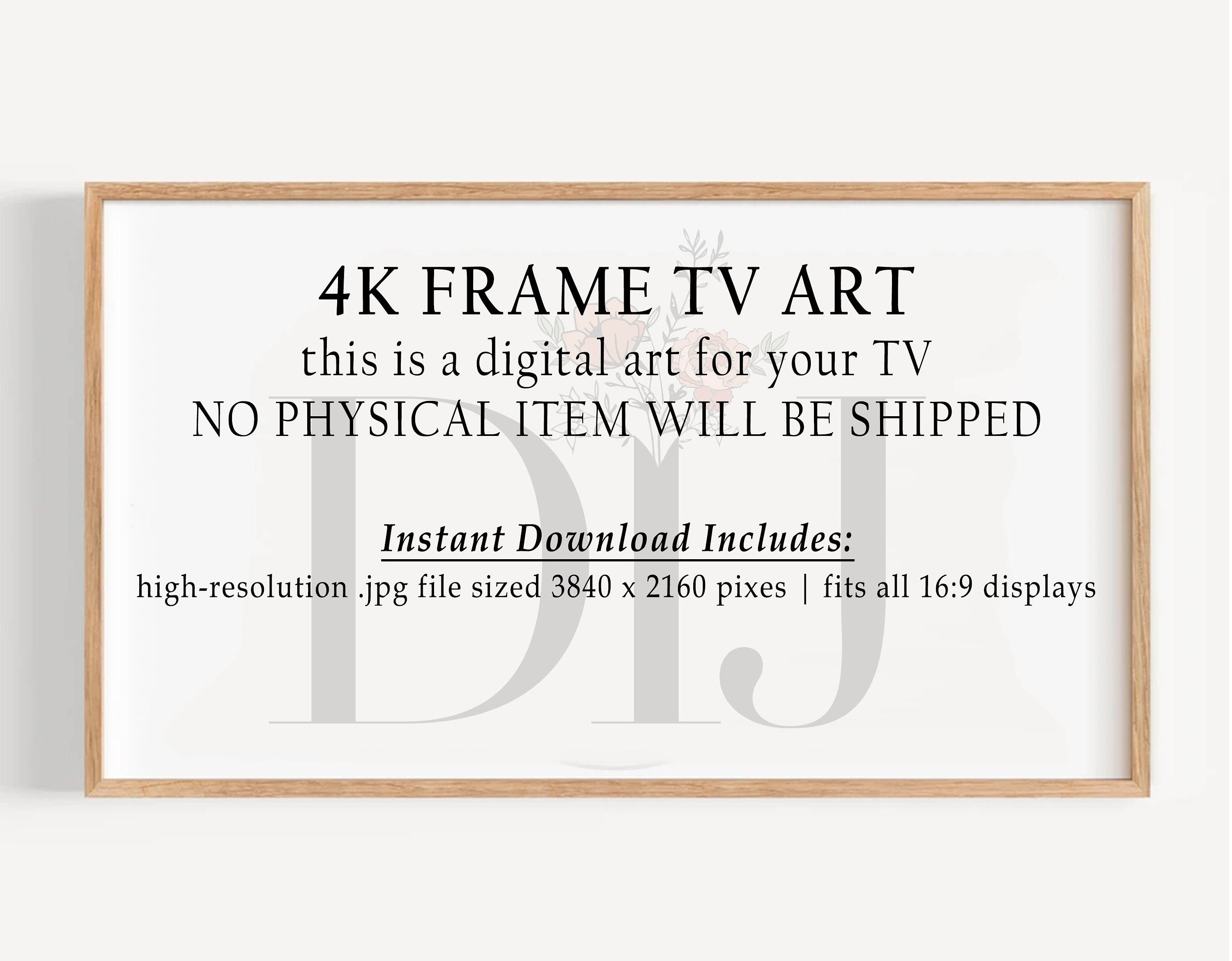 Samsung Frame TV Art Spring, Wildflower Floral Embroidery Textured Art ...
