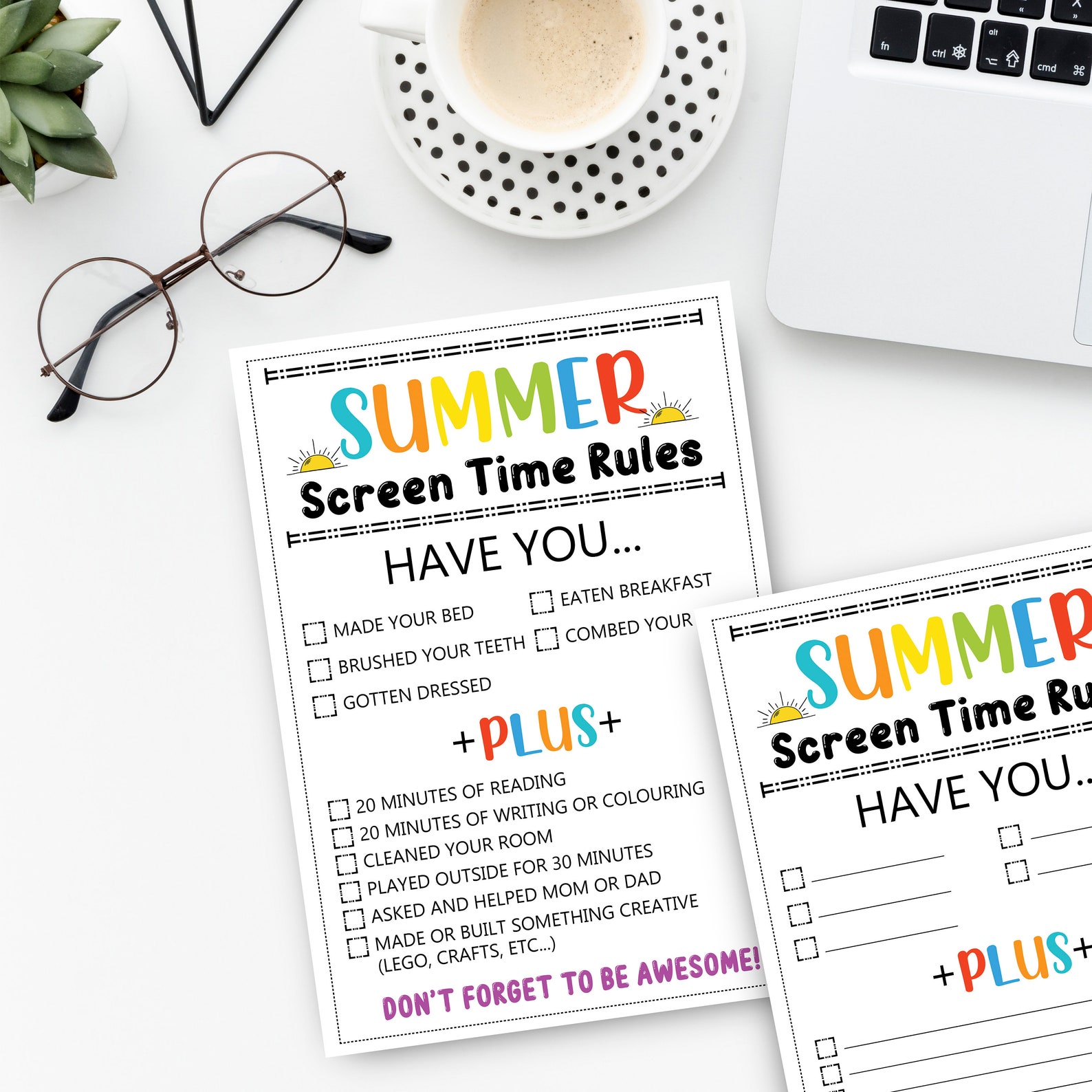 Summer Screen Time Checklist, Screen Time Rules, Editable Screen Time ... Summer Screen Time Checklist, Screen Time Rules, Editable Screen Time ...