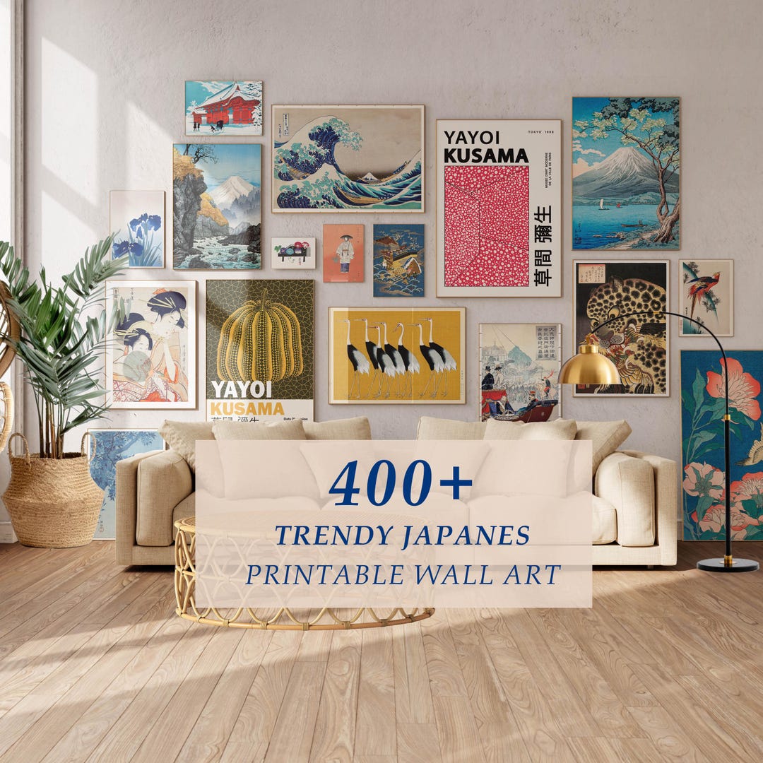 Japanese Art Prints: Eclectic Gallery Wall Set (digital Download) - Etsy