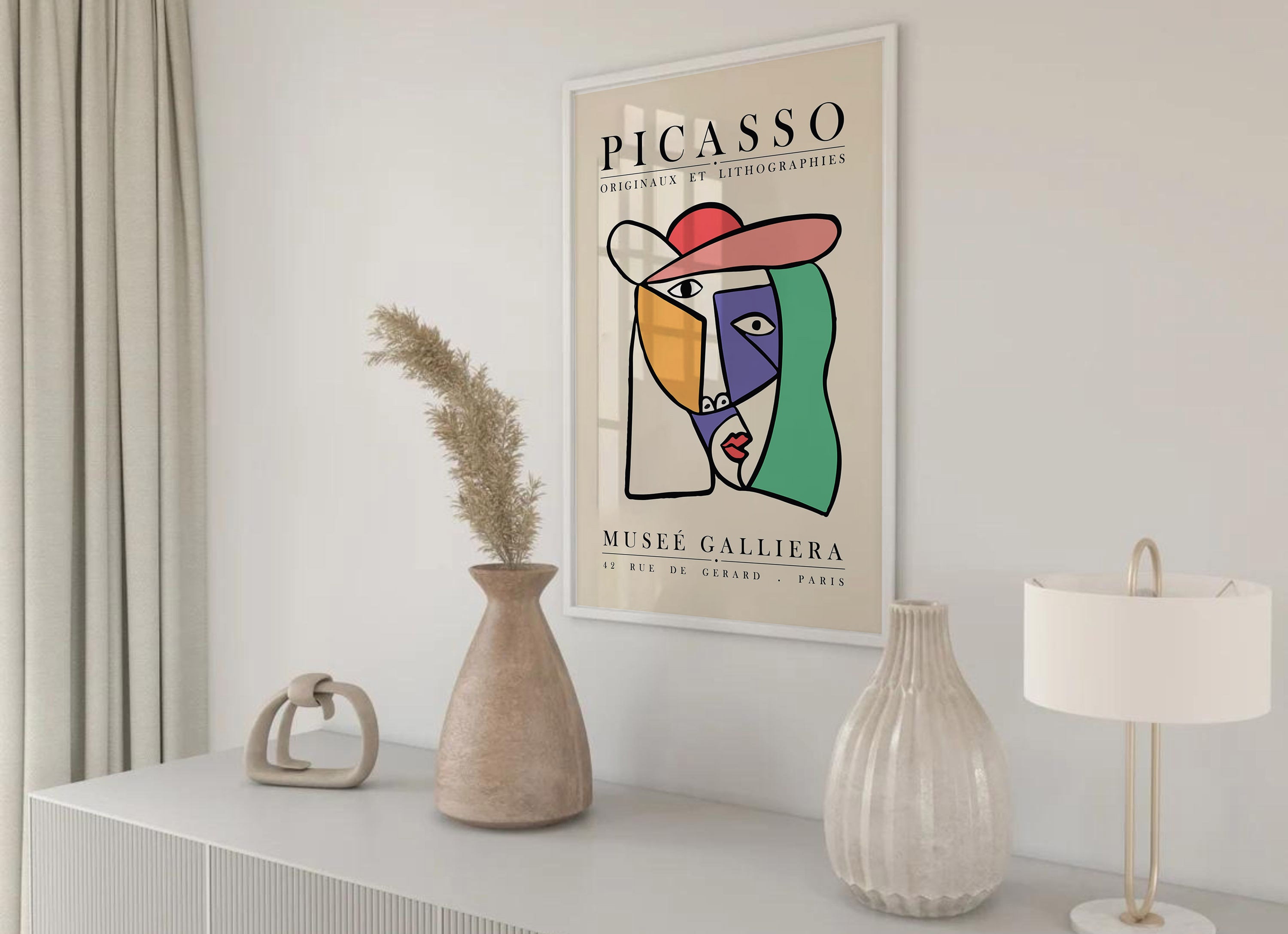 Picasso Exhibition Poster: One Line Art Print (digital Download) - Etsy