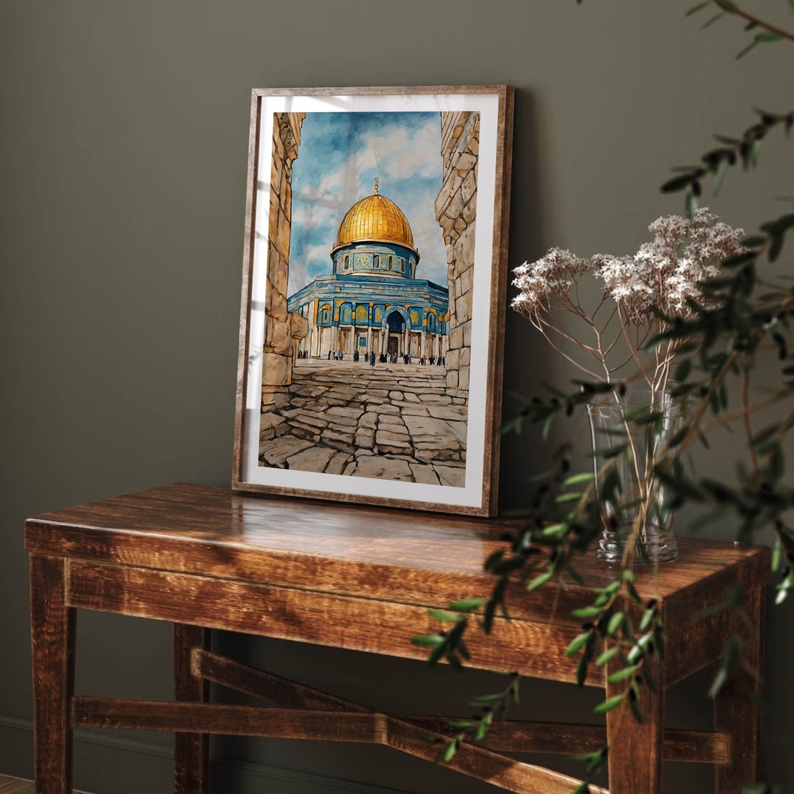 Masjid Al-aqsa Watercolor Painting, Palestine Painting, Palestine Wall ...