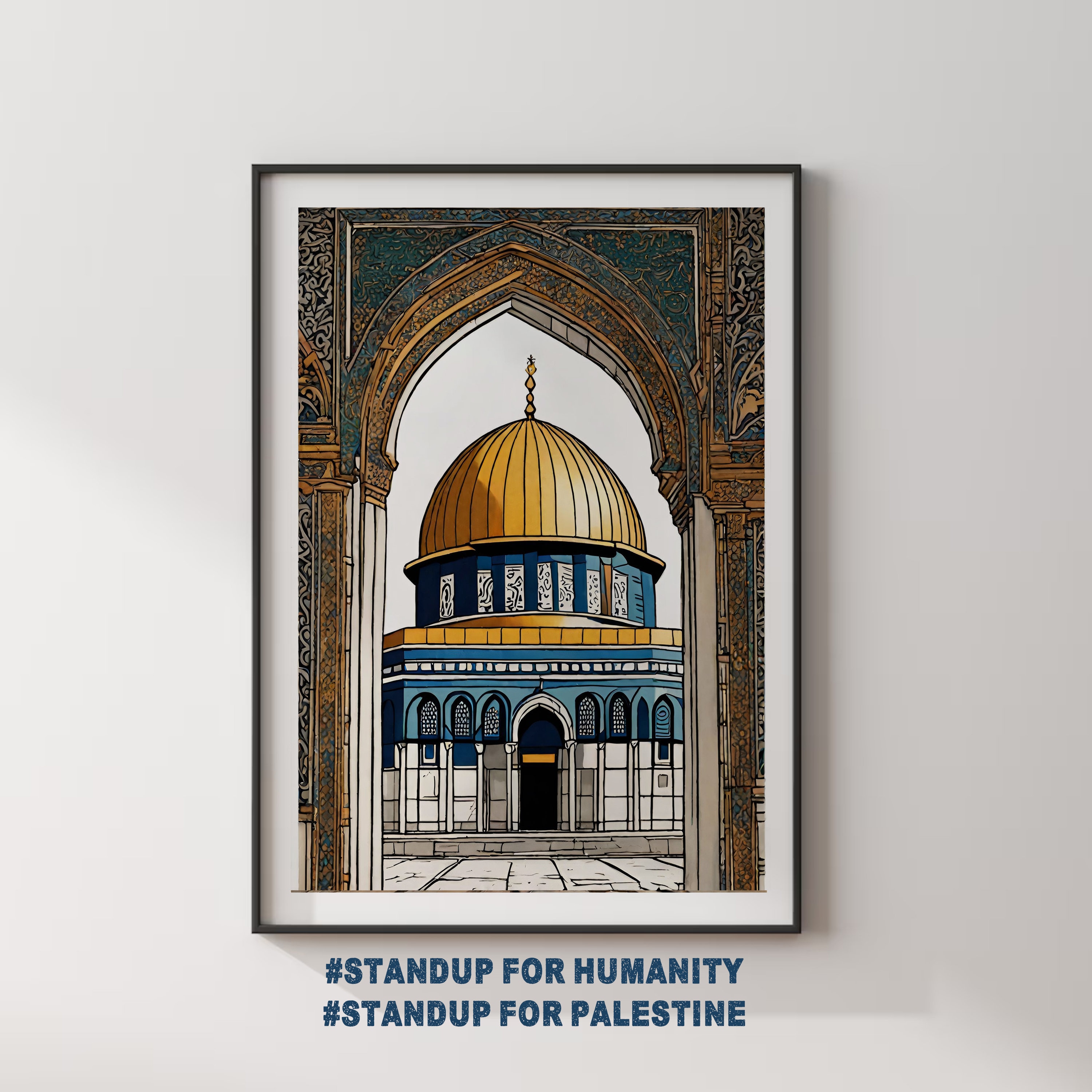 Masjid Al-aqsa Painting, Palestine Painting, Palestine Wall Art ...