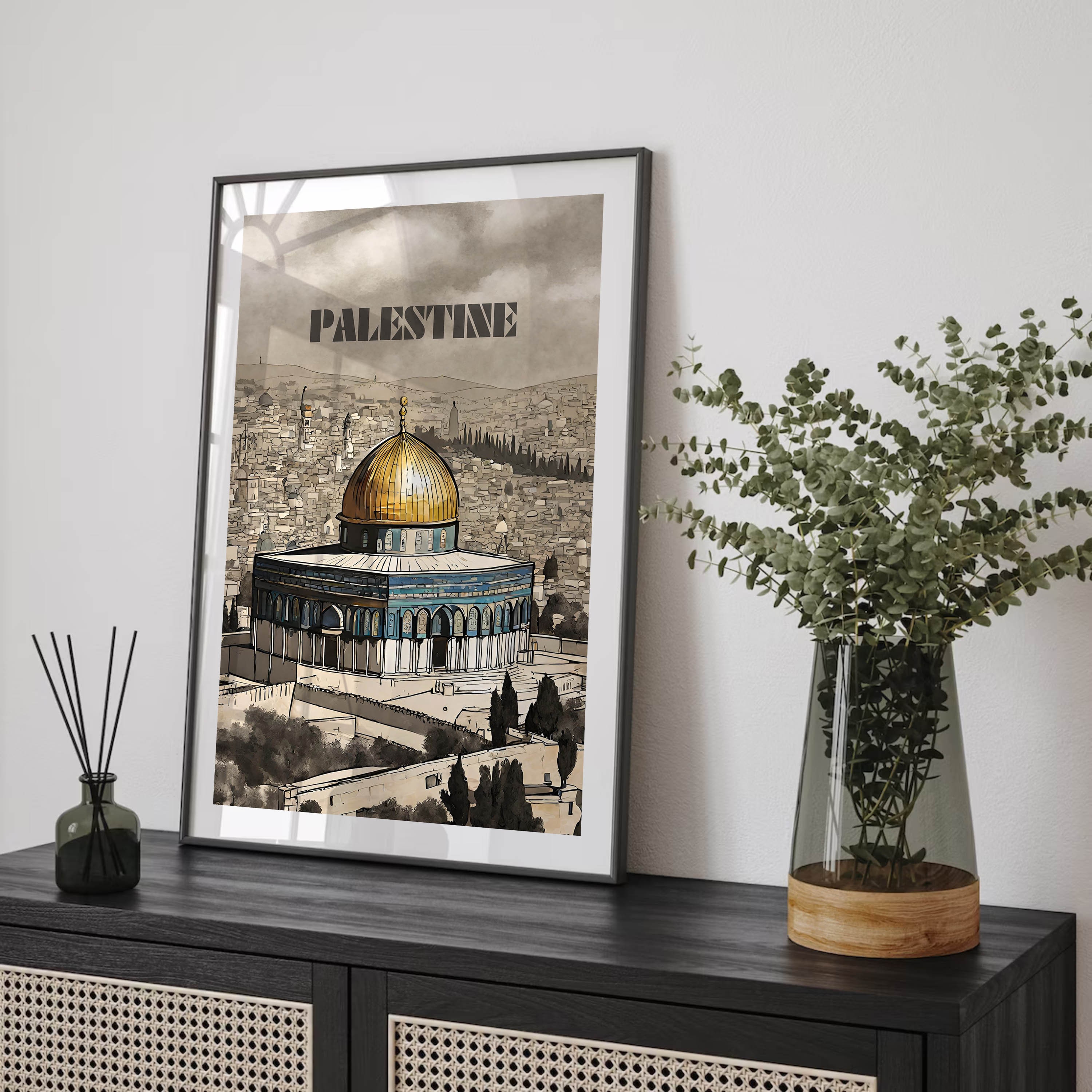 Masjid Al-aqsa Painting, Palestine Painting, Palestine Wall Art ...