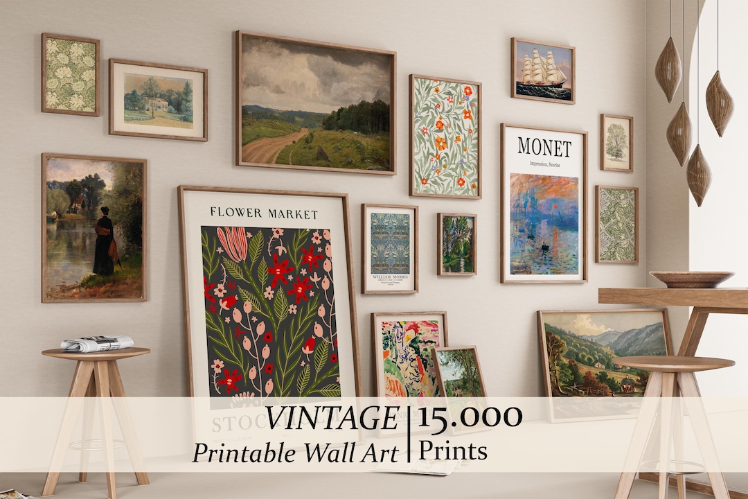 Vintage Art Prints Bundle: 15,000+ Digital Downloads, Eclectic Gallery ...
