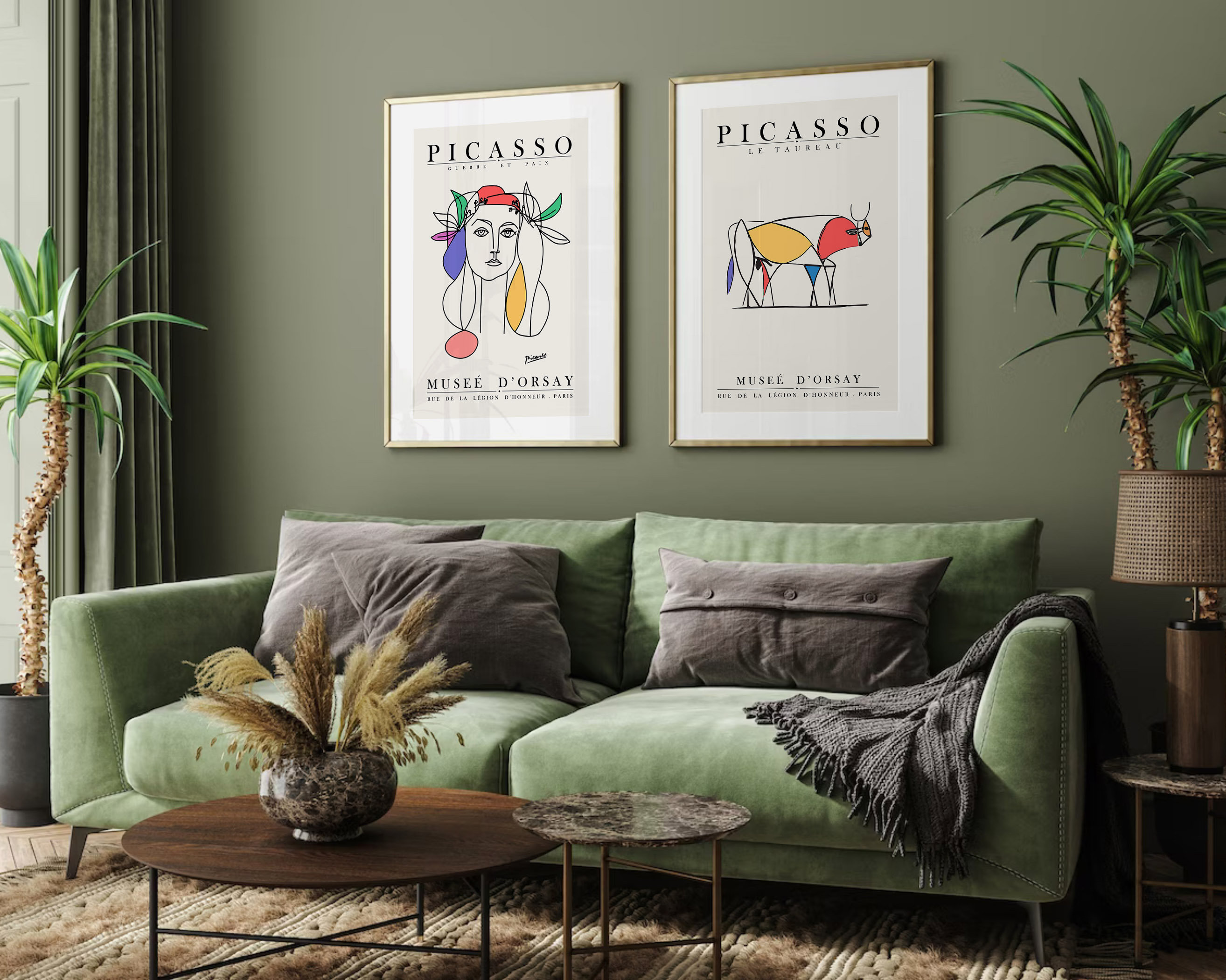 Picasso Exhibition Poster Set of 3: One Line Art (digital Download) - Etsy
