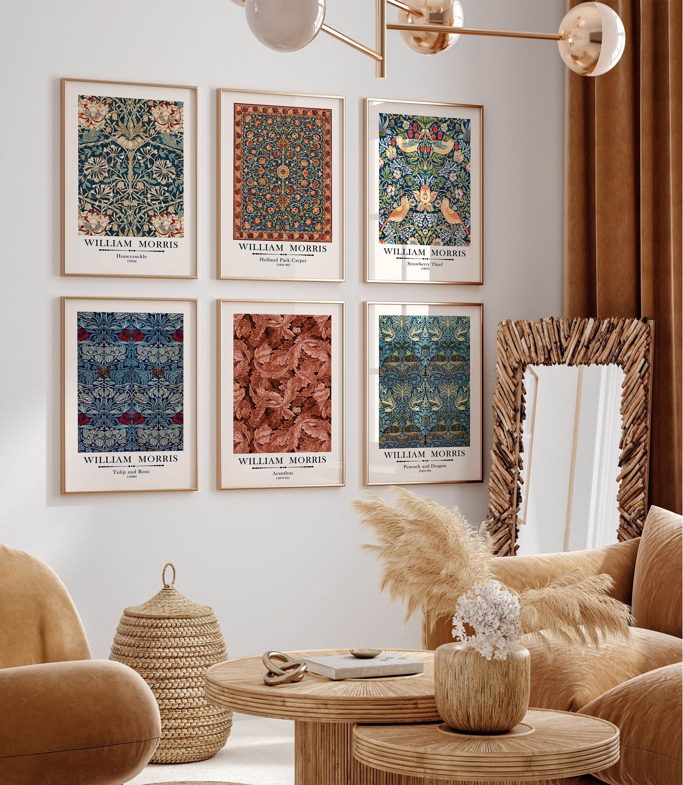 William Morris Printable Wall Art Set, Morris Print Set of 6, Art ...