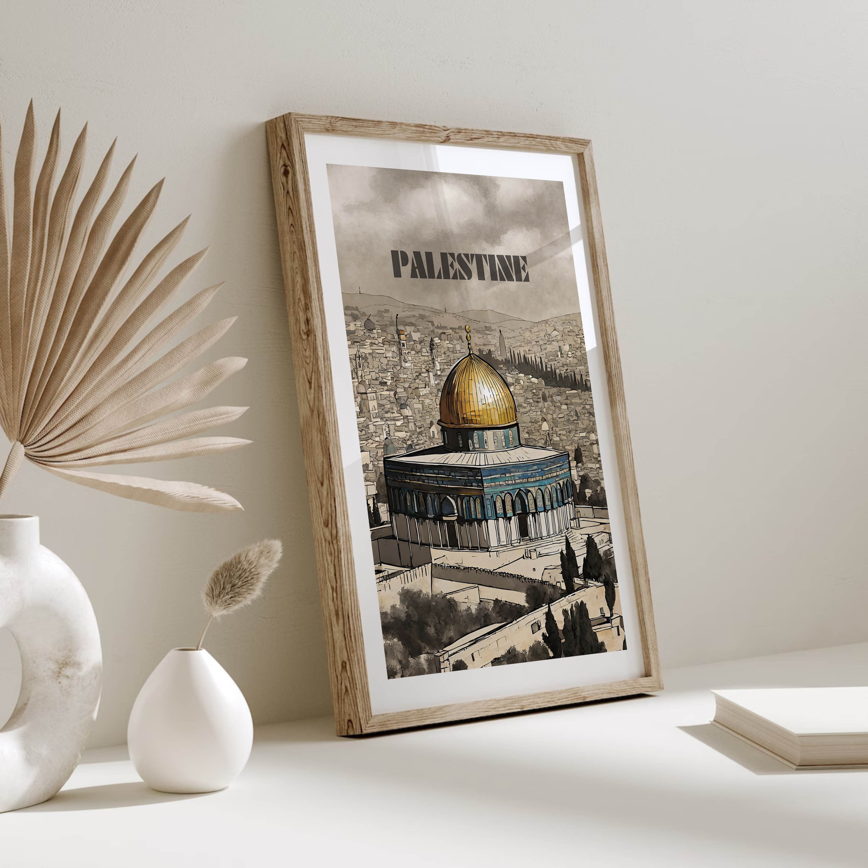 Masjid Al-aqsa Painting, Palestine Painting, Palestine Wall Art ...