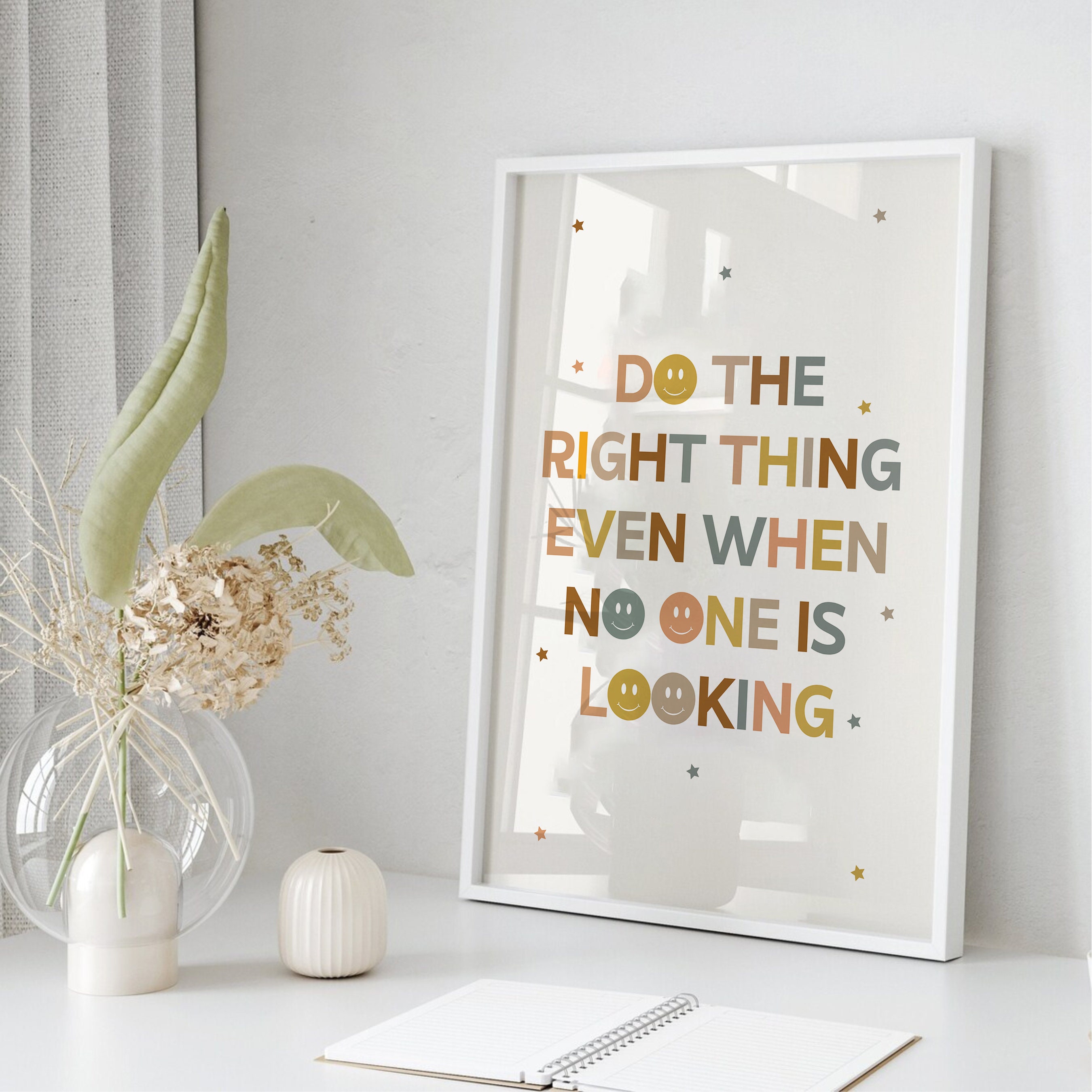 Do the Right Thing Poster, Positive Affirmations Wall Art, Affirmations ...