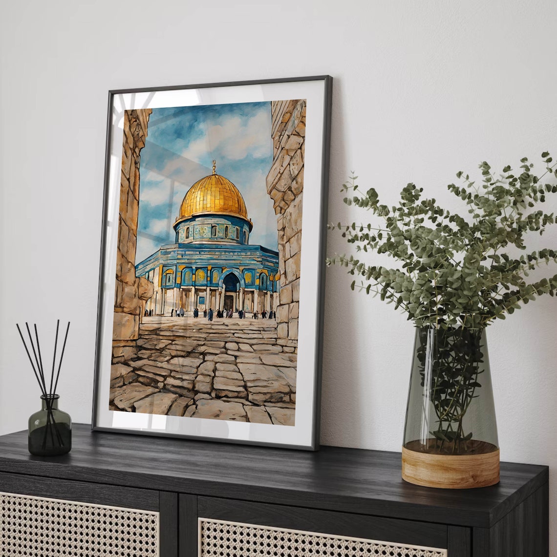 Masjid Al-aqsa Watercolor Painting, Palestine Painting, Palestine Wall ...