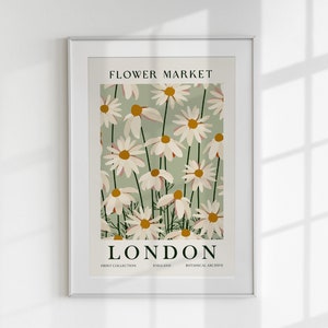 London Flower Market Poster: Floral Wall Art (digital Download) - Etsy