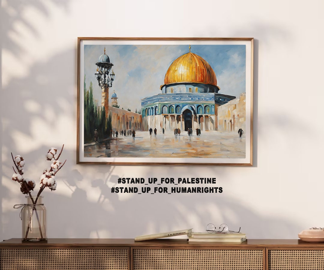 Palestine Painting, Masjid Al-aqsa Painting, Palestine Wall Art ...