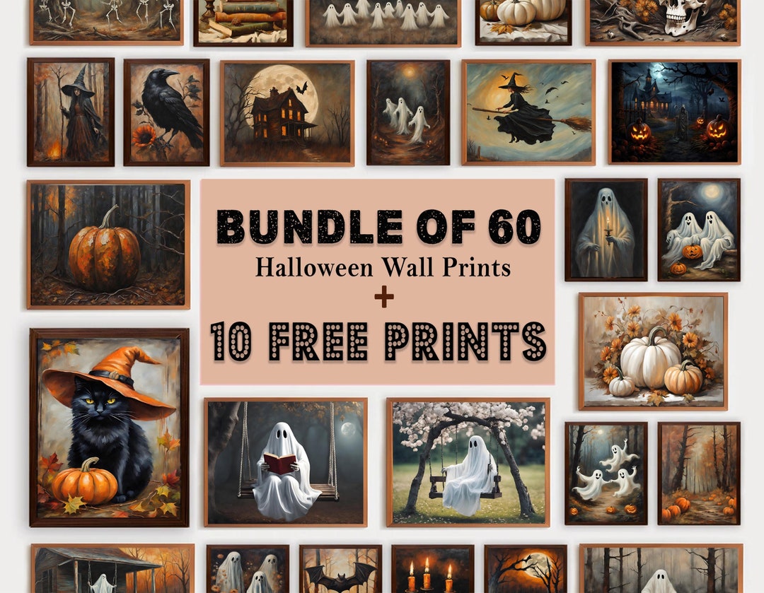 PRINTABLE Halloween 70 Mega Bundle Prints Collection Halloween ...