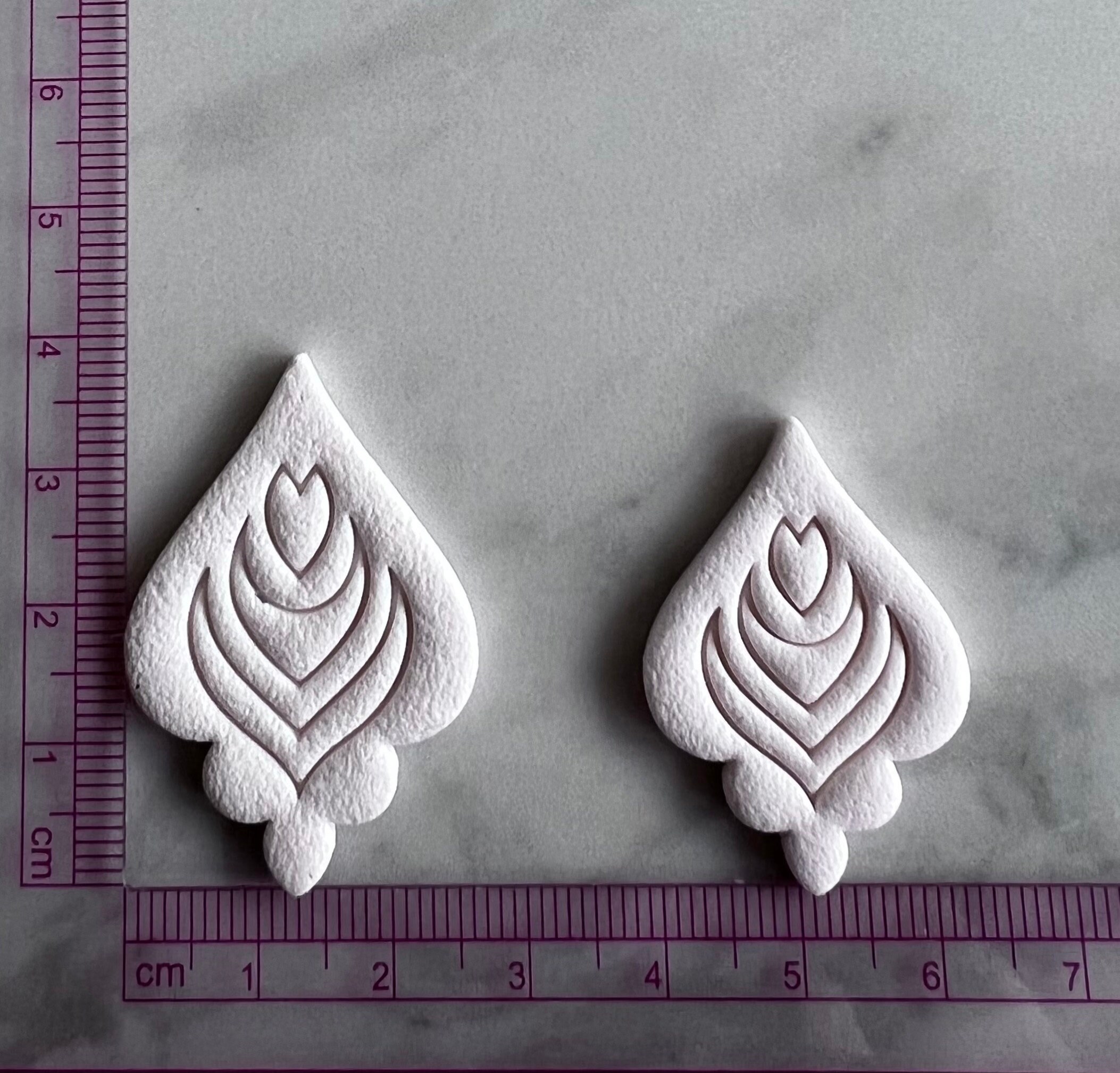 Embossed Turnip Flower Drop Shape Polymer Clay Jewellery Cutter - Etsy