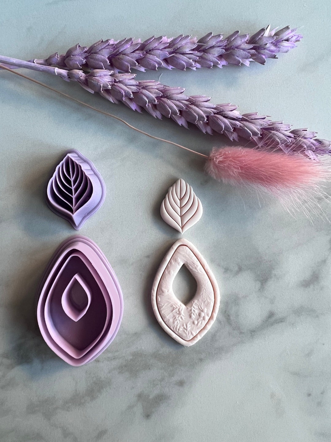 Avo Leaf Combo Dangle Shape Polymer Clay Jewellery Cutter - Etsy