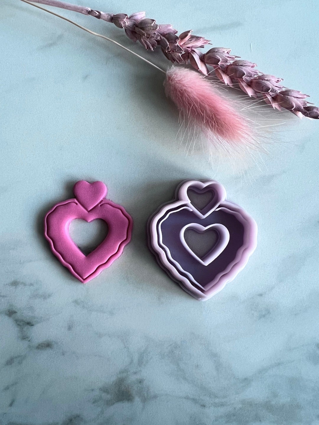 Elegant Heart Scallop Shape Polymer Clay Jewellery Cutter - Etsy