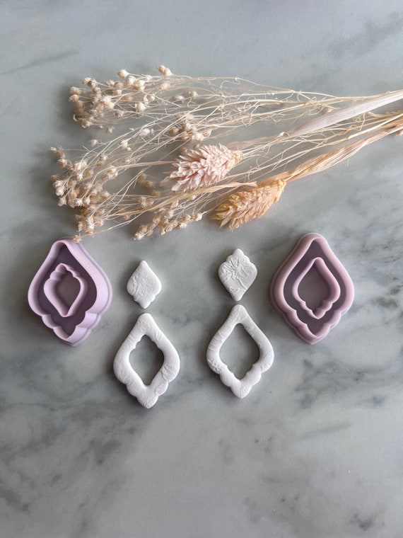 Elegant Scallop Open Hole Drops Shape Polymer Clay Jewellery - Etsy