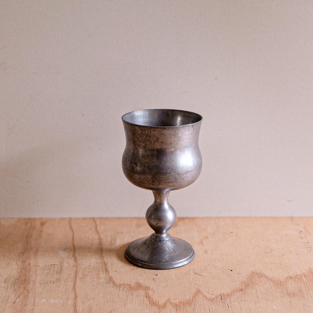 Vintage Bubble Stem Silver Goblet - Etsy