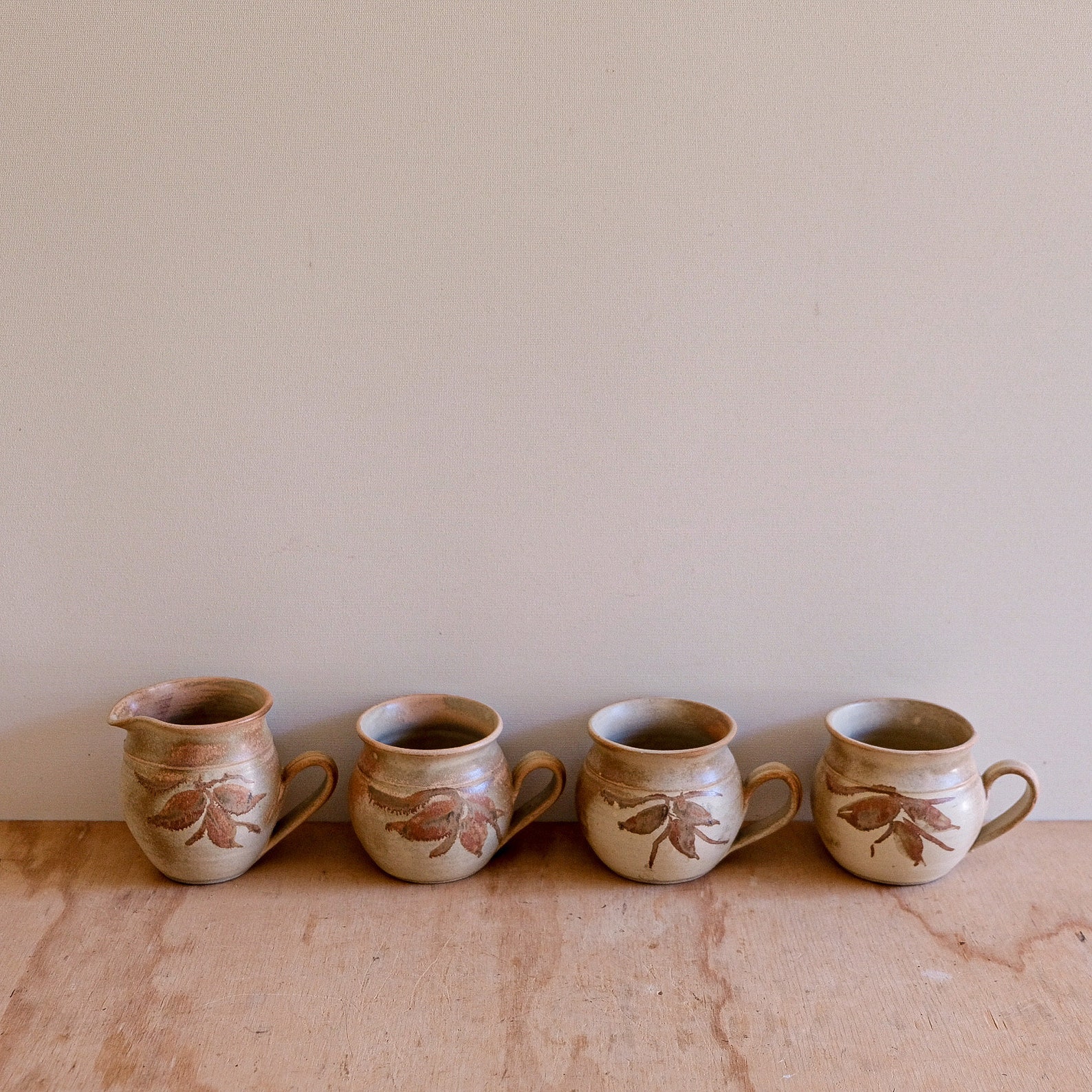 Set of 4 Vintage Handmade/pottery Jug and Mugs - Etsy