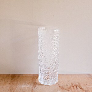 Large Vintage Bark Textured Glass Flower Vase/vessel - Etsy