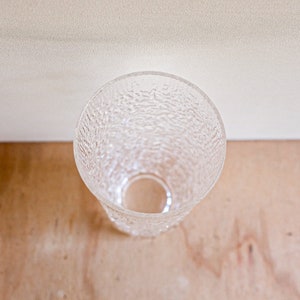 Large Vintage Bark Textured Glass Flower Vase/vessel - Etsy