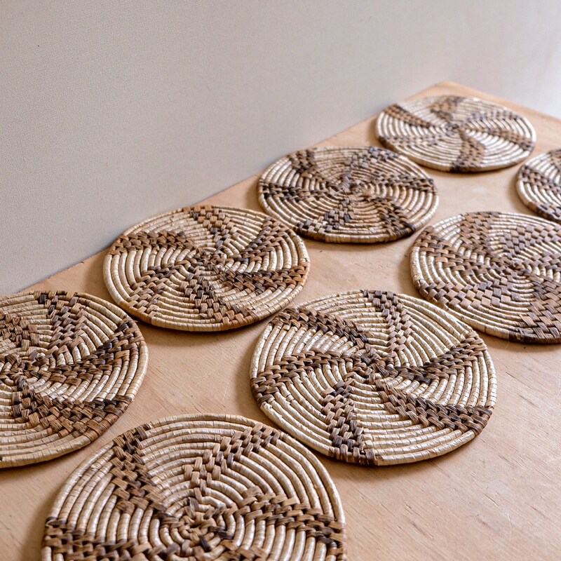 Woven Straw Placemats - Etsy