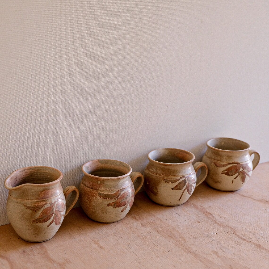 Set of 4 Vintage Handmade/pottery Jug and Mugs - Etsy