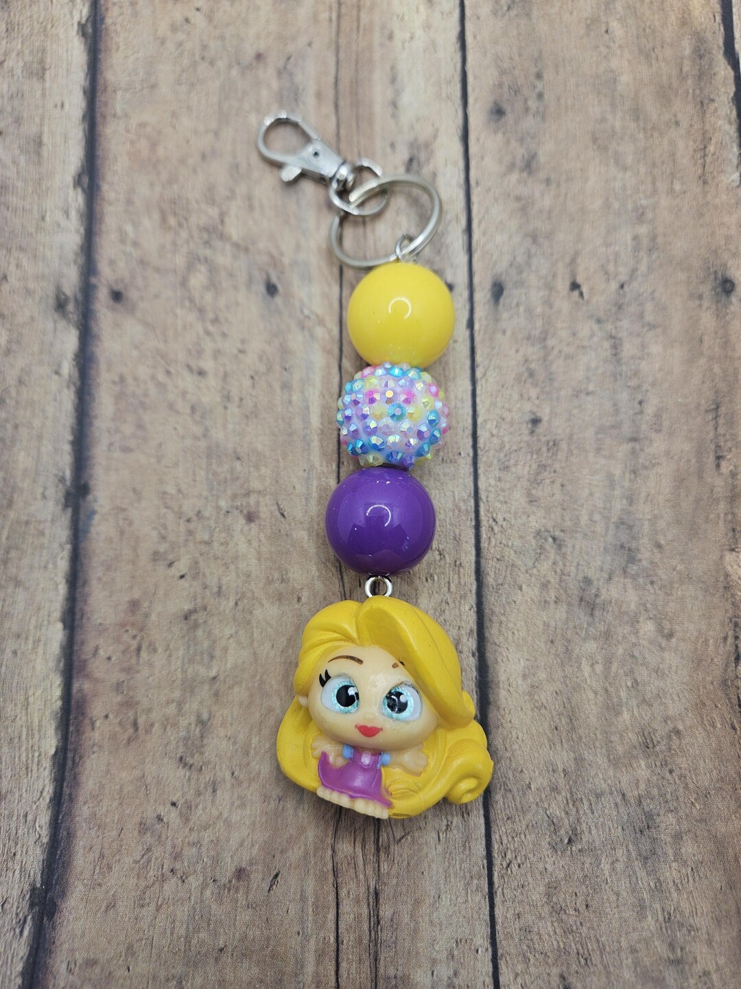 Rapunzel From Disney's Tangled Disney Doorables Handmade Keychain - Etsy