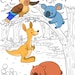 Australian Native Animal Colouring in Digital Download Page - Etsy