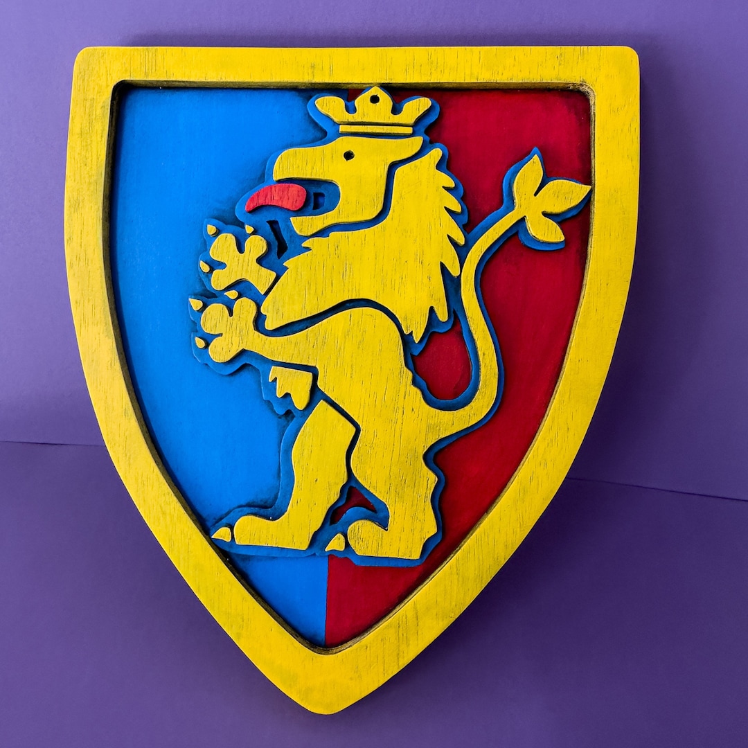 Lions Knight Lego Wood Shield - Etsy