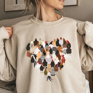 Cute Chicken Shirt,chicken Sweatshirt,chicken Gifts,chicken Sweat Shirt ...