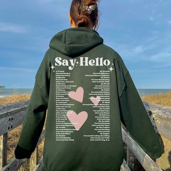 Trendy Hippy Ways to Say Hello Love Retro Hoodie Groovy - Etsy