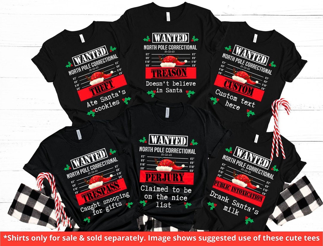 North Pole Correctional Christmas Matching Family Shirt,funny Custom ...