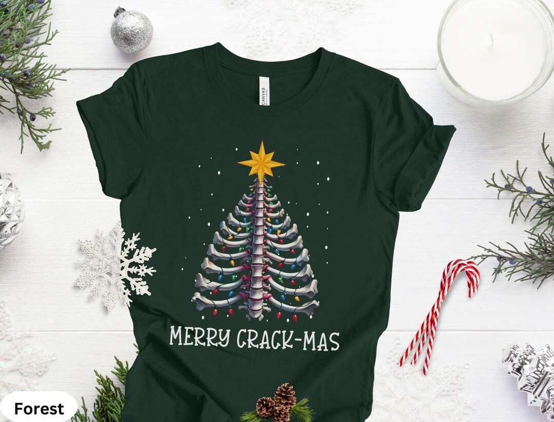 Spine Christmas Tree Shirt, Doctor Chiropractic Chiro Graduation Gift ...