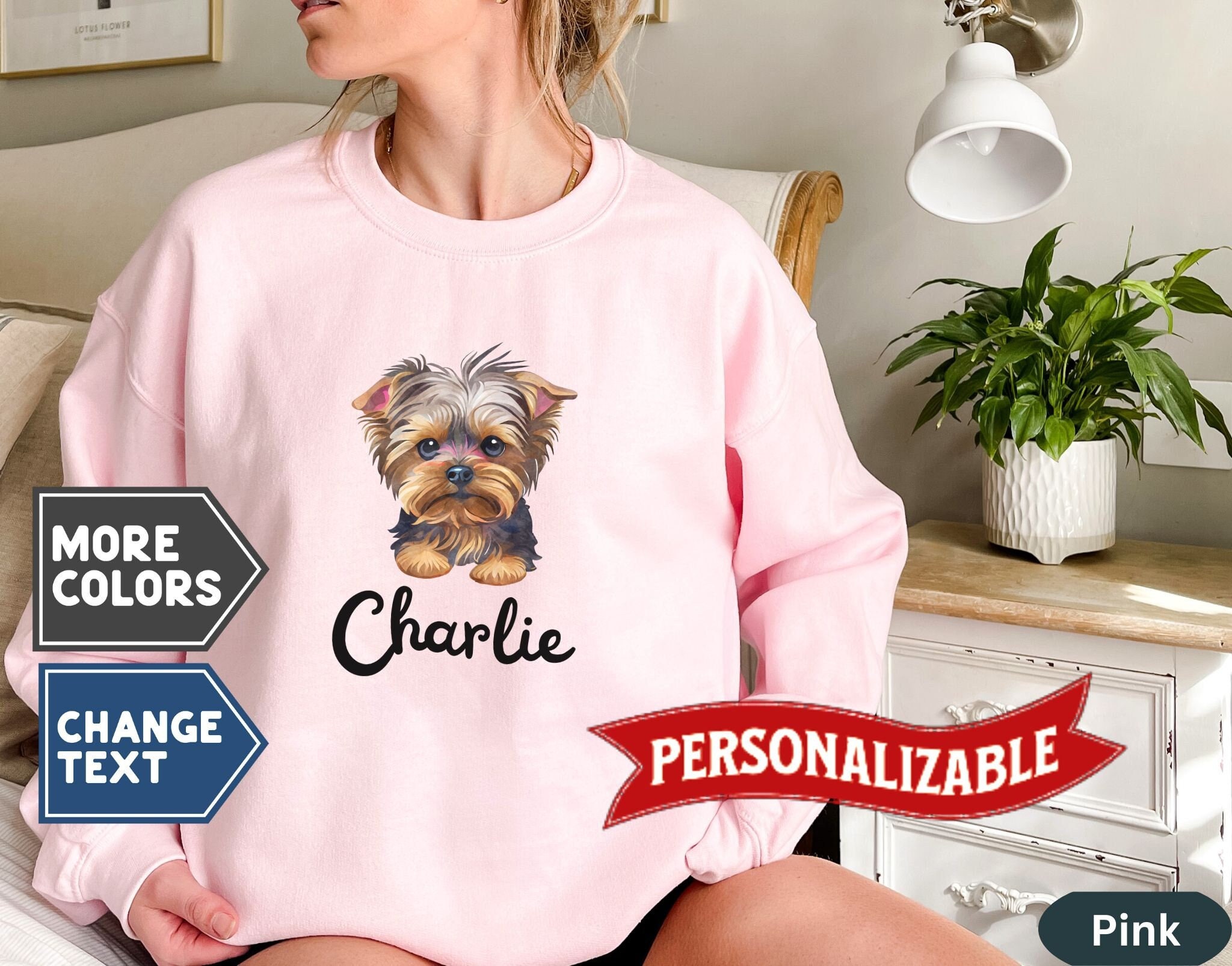 Custom Yorkie Shirts Yorkie Mom Shirt Dog Name Sweatshirt - Etsy